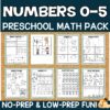 Preschool Number Worksheets 0-5 – Homeschool Preschool Shop