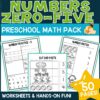 Preschool Number Worksheets 0-5 – Homeschool Preschool Shop