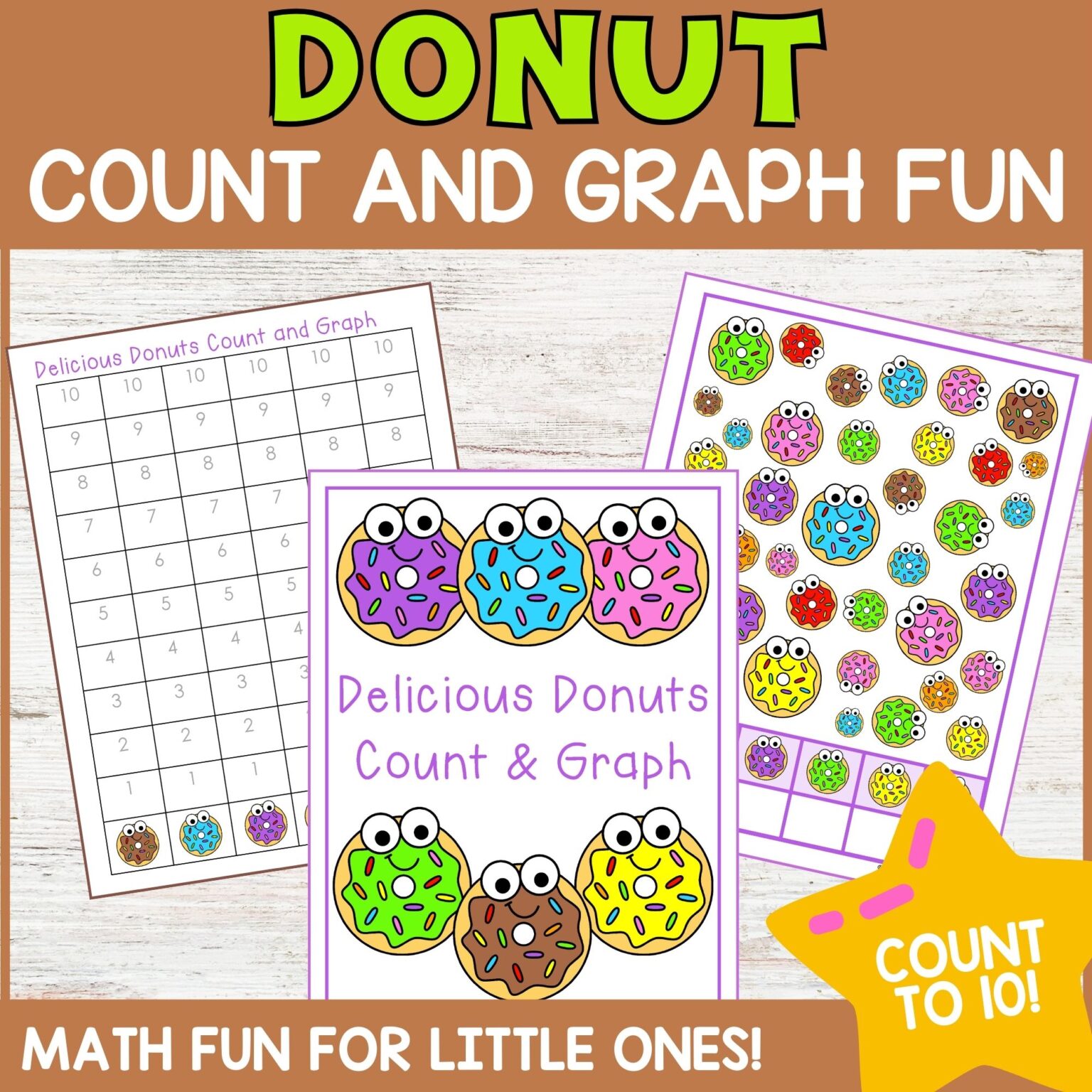 Donuts Count and Graph – Homeschool Preschool Shop