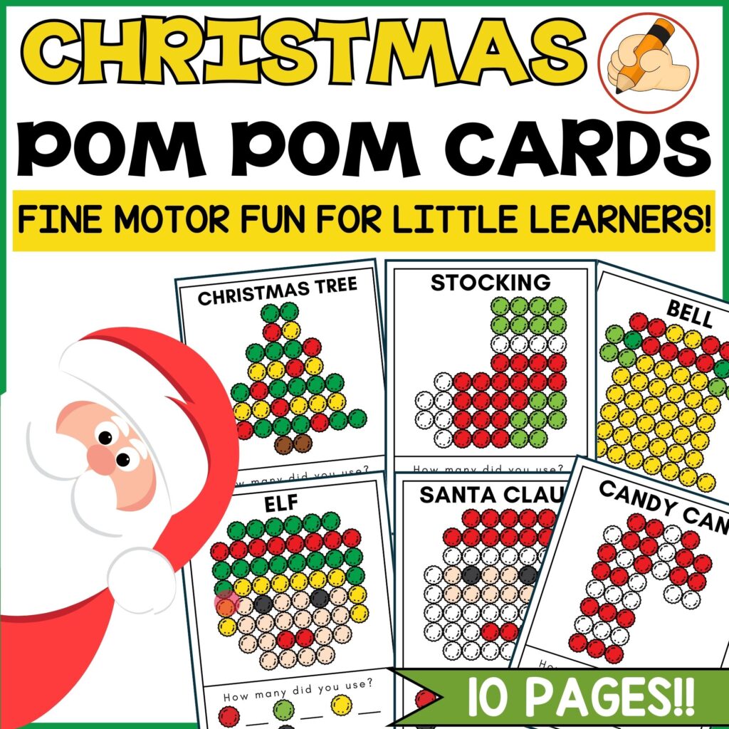 Christmas Pom Pom Mats – Homeschool Preschool Shop