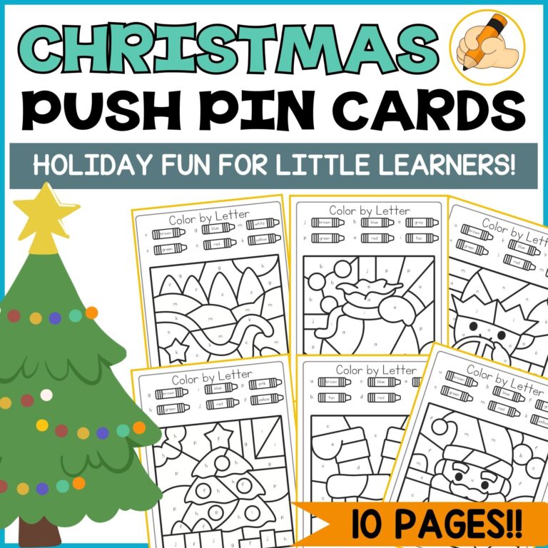 Christmas Push Pin Cards – Homeschool Preschool Shop