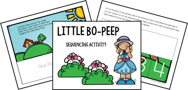 Little Bo Peep Sequencing – Homeschool Preschool Shop