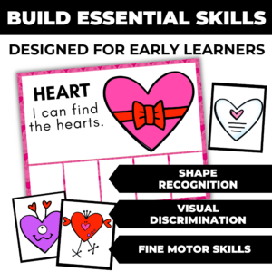 Valentine’s Day Shape Sorting Printable – Homeschool Preschool Shop