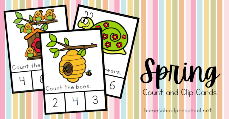 Spring Count and Clip Cards