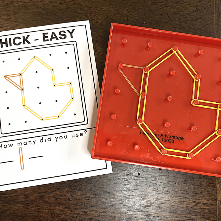 Farm Geoboard Challenges – Homeschool Preschool Shop