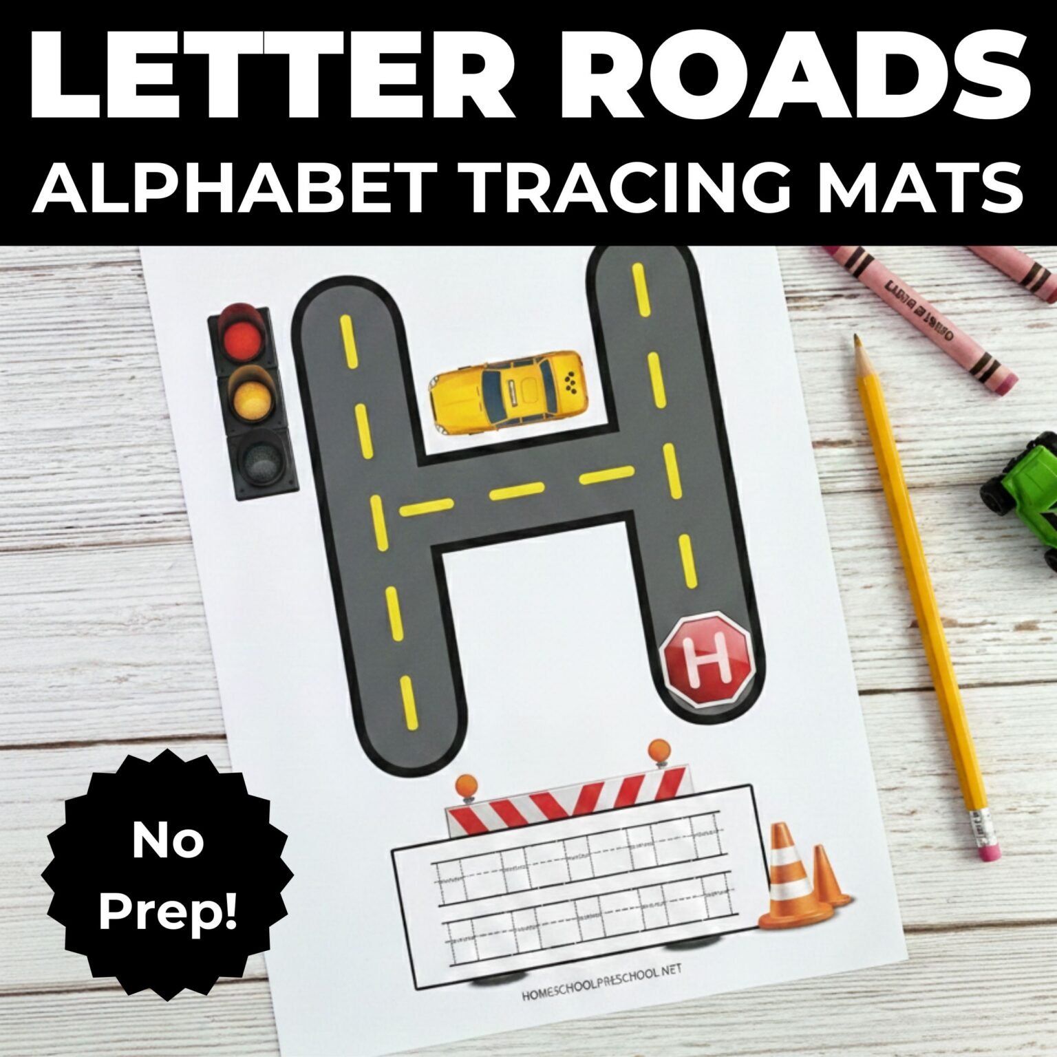 Letter Roads Alphabet Tracing Mats (A–Z) – Homeschool Preschool Shop