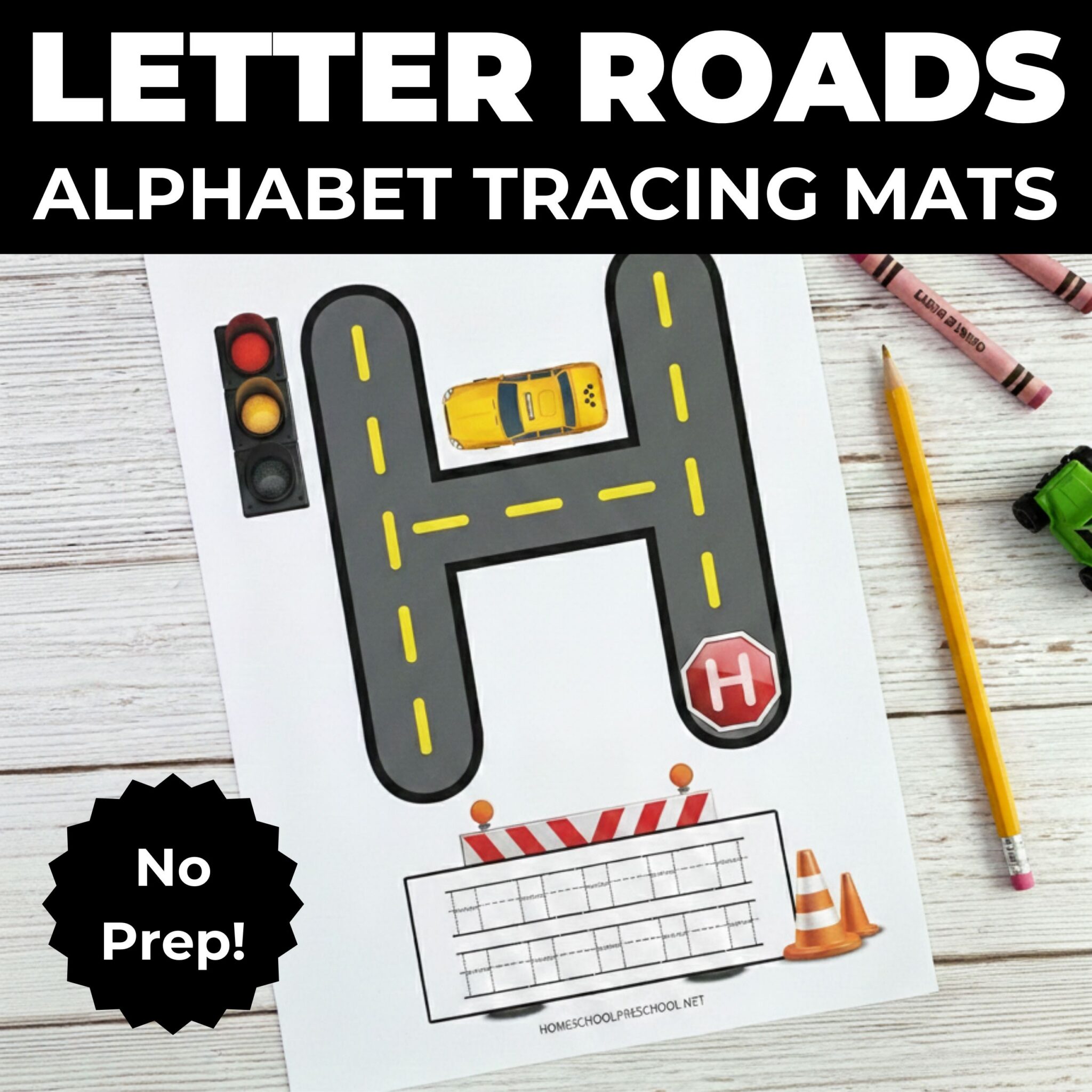 Letter Roads Alphabet Tracing Mats (A–Z) – Homeschool Preschool Shop