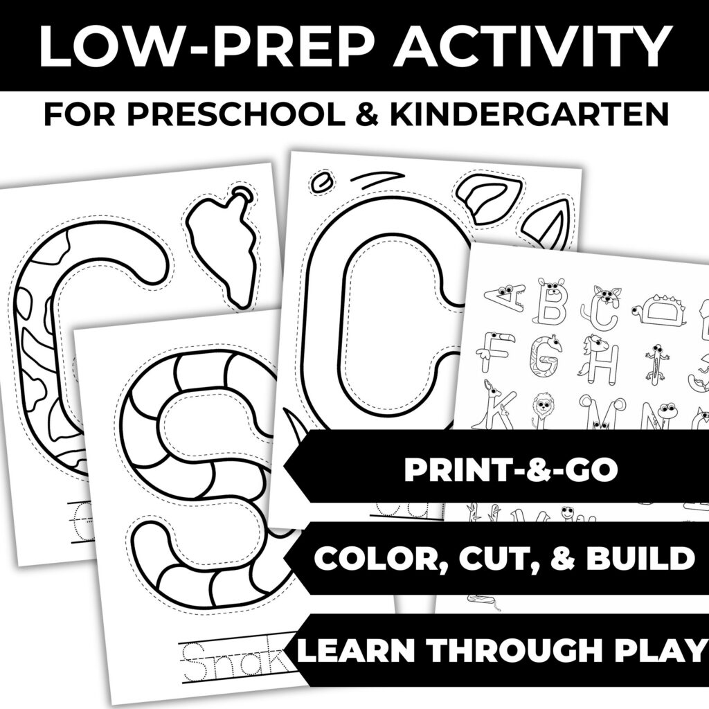 Letter Animals Alphabet Printable Crafts (A–Z) – Homeschool Preschool Shop