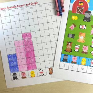 Farm Count and Graph – Homeschool Preschool Shop