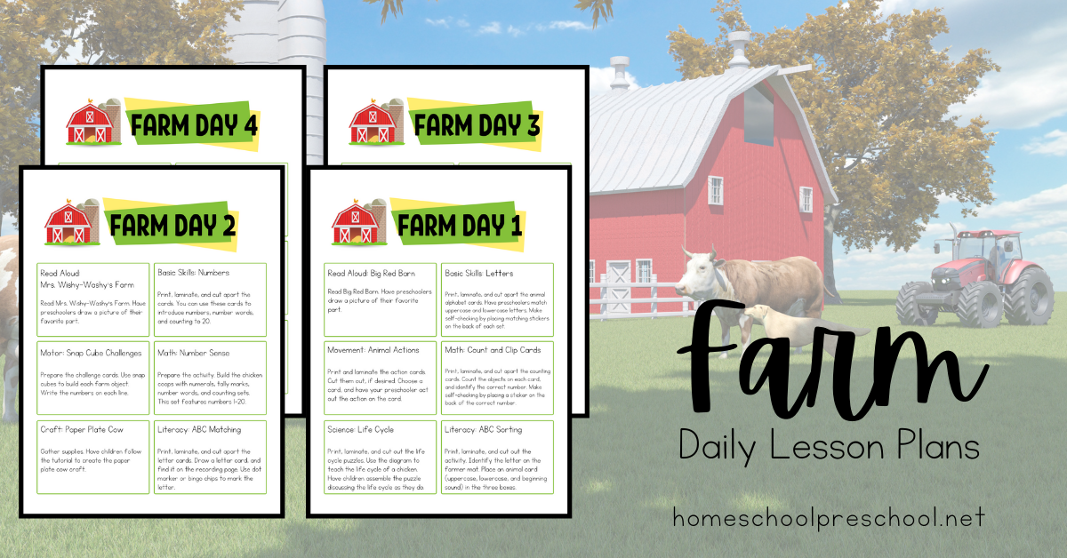 Farm Unit Study – Homeschool Preschool Shop