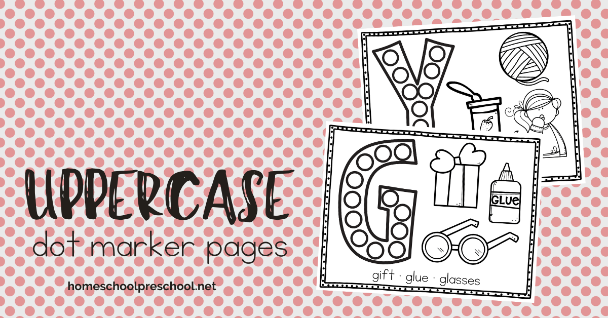 Uppercase Alphabet Dot Marker Worksheets – Homeschool Preschool Shop