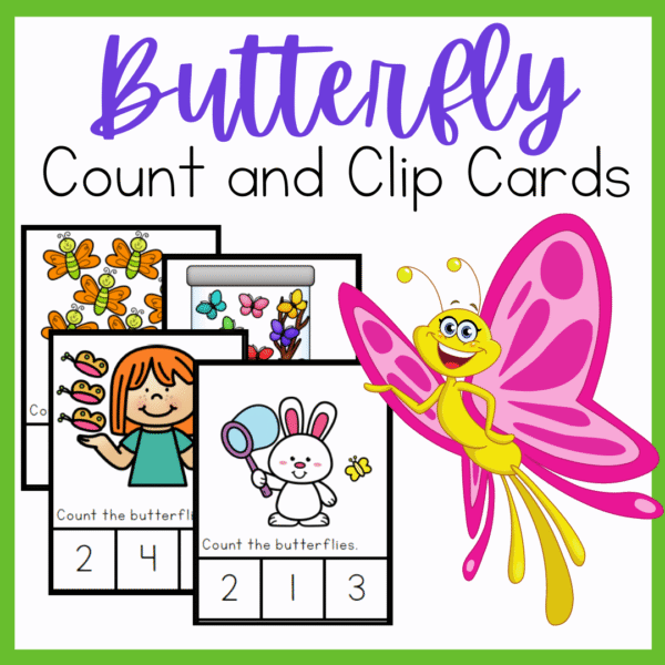 Butterfly Count and Clip Cards – Homeschool Preschool Shop