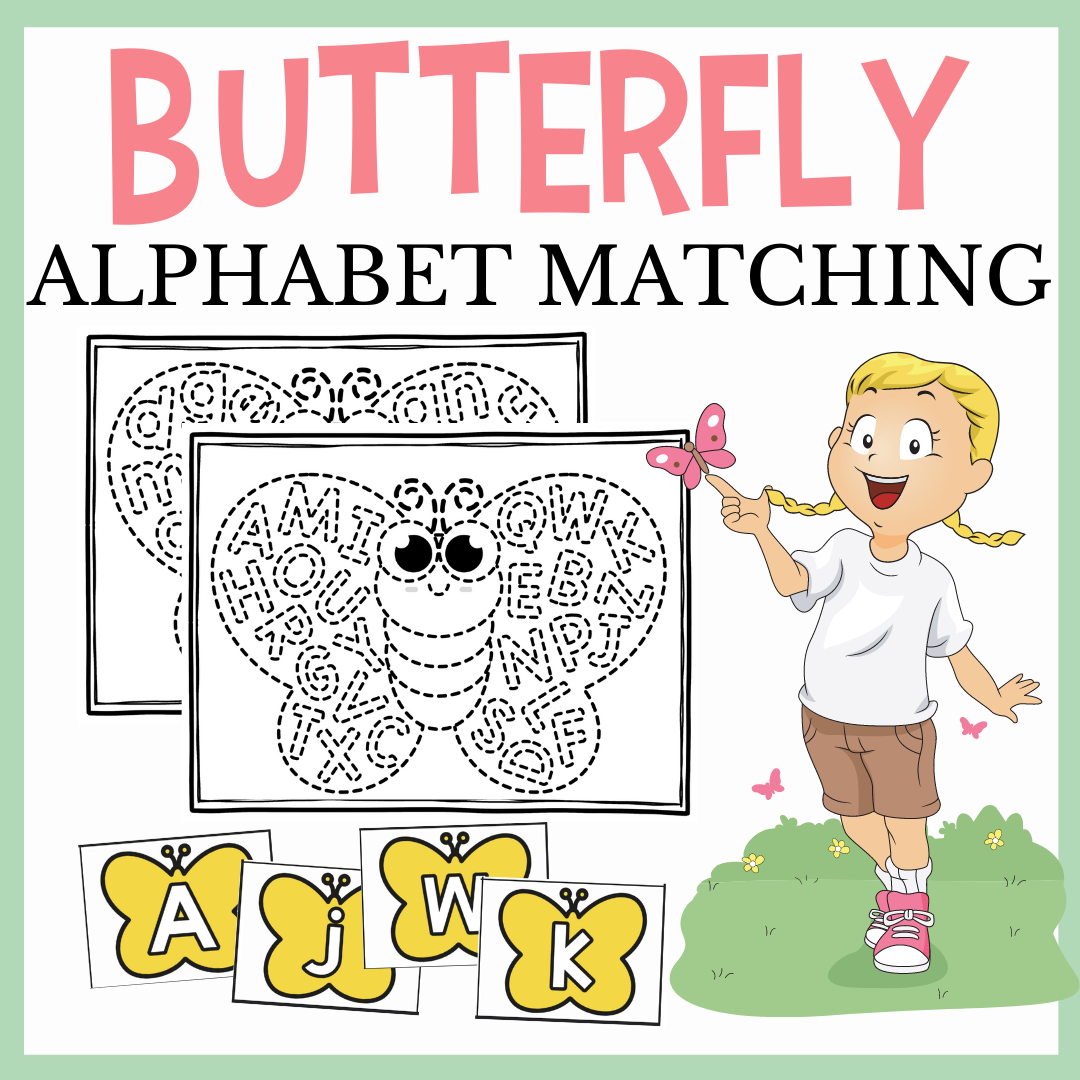 Butterfly Letter Matching Game – Homeschool Preschool Shop