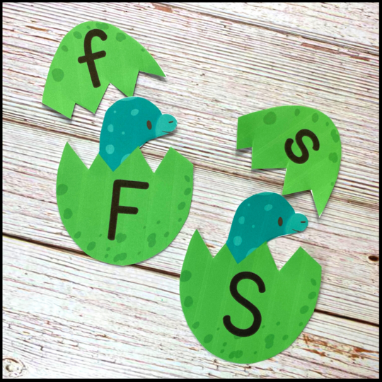 Dinosaur Eggs Letter Match – Homeschool Preschool Shop