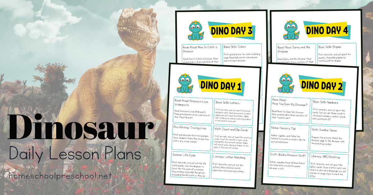 Dinosaur Preschool Theme – Homeschool Preschool Shop