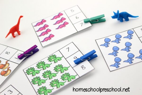 Dinosaur Fine Motor Math Fun – Homeschool Preschool Shop