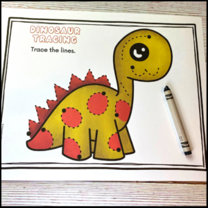 Dinosaur Tracing Worksheets – Homeschool Preschool Shop