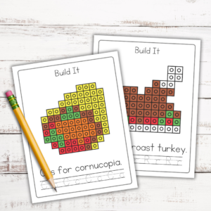 Thanksgiving Snap Cube Mats – Homeschool Preschool Shop