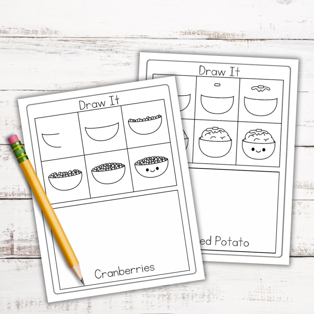Thanksgiving Directed Drawing – Homeschool Preschool Shop