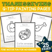 Thanksgiving Q-tip Painting