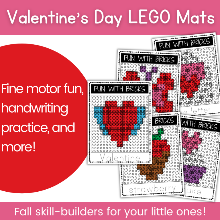 Valentine’s Day Lego Mats Printable – Homeschool Preschool Shop