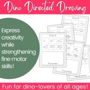 Dinosaur Directed Drawings – Homeschool Preschool Shop