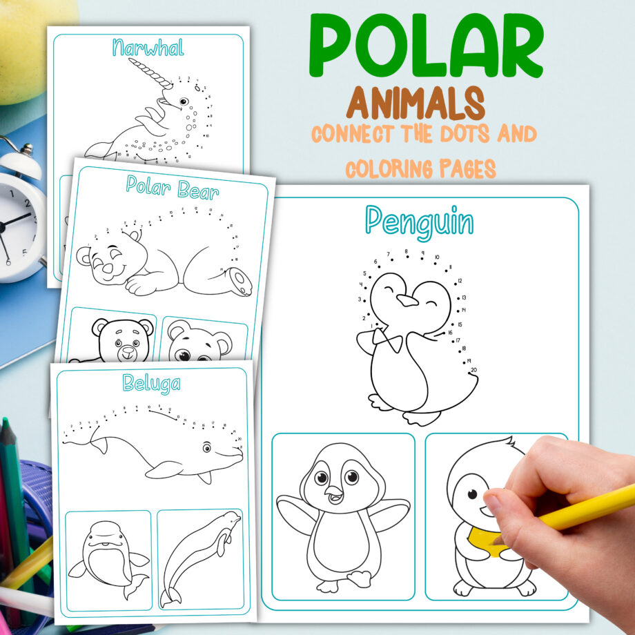 Winter Animals Dot to Dots