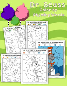 Dr. Seuss Color by Rhyme – Homeschool Preschool Shop