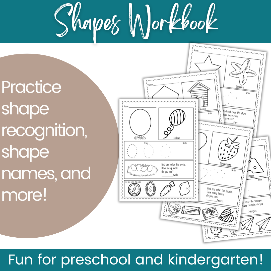 Shapes Workbook – Homeschool Preschool Shop