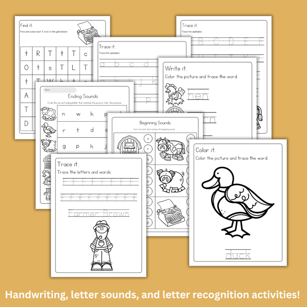 Click Clack Moo Cows That Type Book Companion – Homeschool Preschool Shop