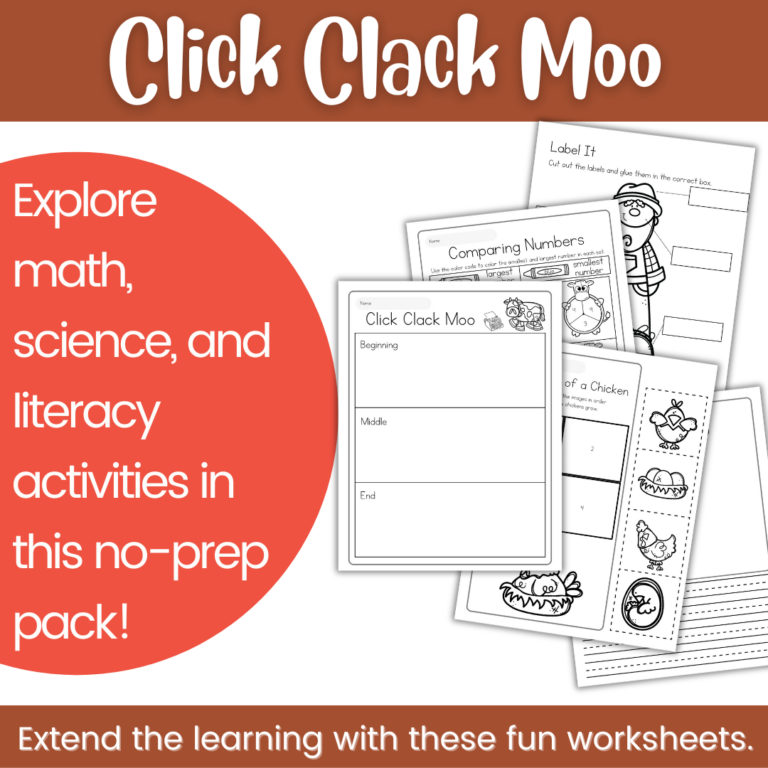 Click Clack Moo Cows That Type Book Companion – Homeschool Preschool Shop