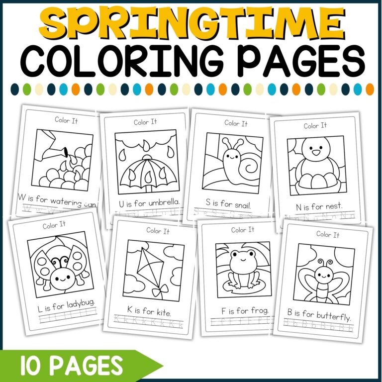 Spring Coloring Pages–Alphabet Tracing & Coloring Fun! – Homeschool ...