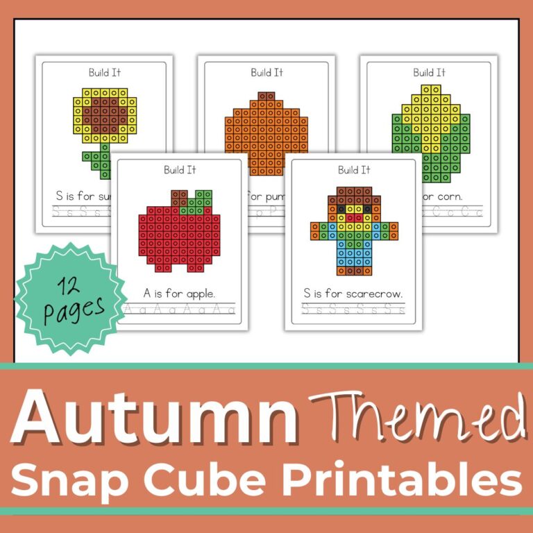 Fall Snap Cube Printables – Homeschool Preschool Shop
