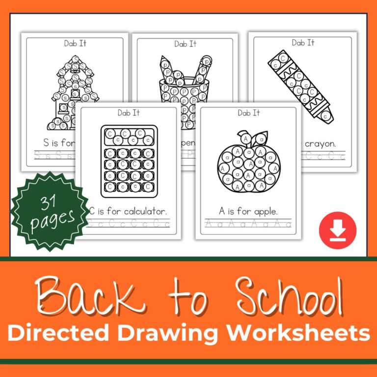 Back to School Dot Markers – Homeschool Preschool Shop