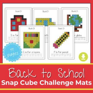 Back to School Snap Cube Mats – Homeschool Preschool Shop