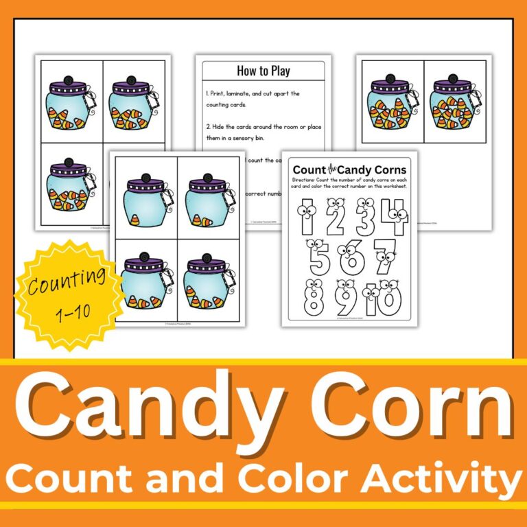 Count and Color Candy Corn – Homeschool Preschool Shop