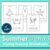 Summer Tracing Practice Worksheets – Homeschool Preschool Shop