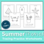 Summer Tracing Practice Worksheets – Homeschool Preschool Shop