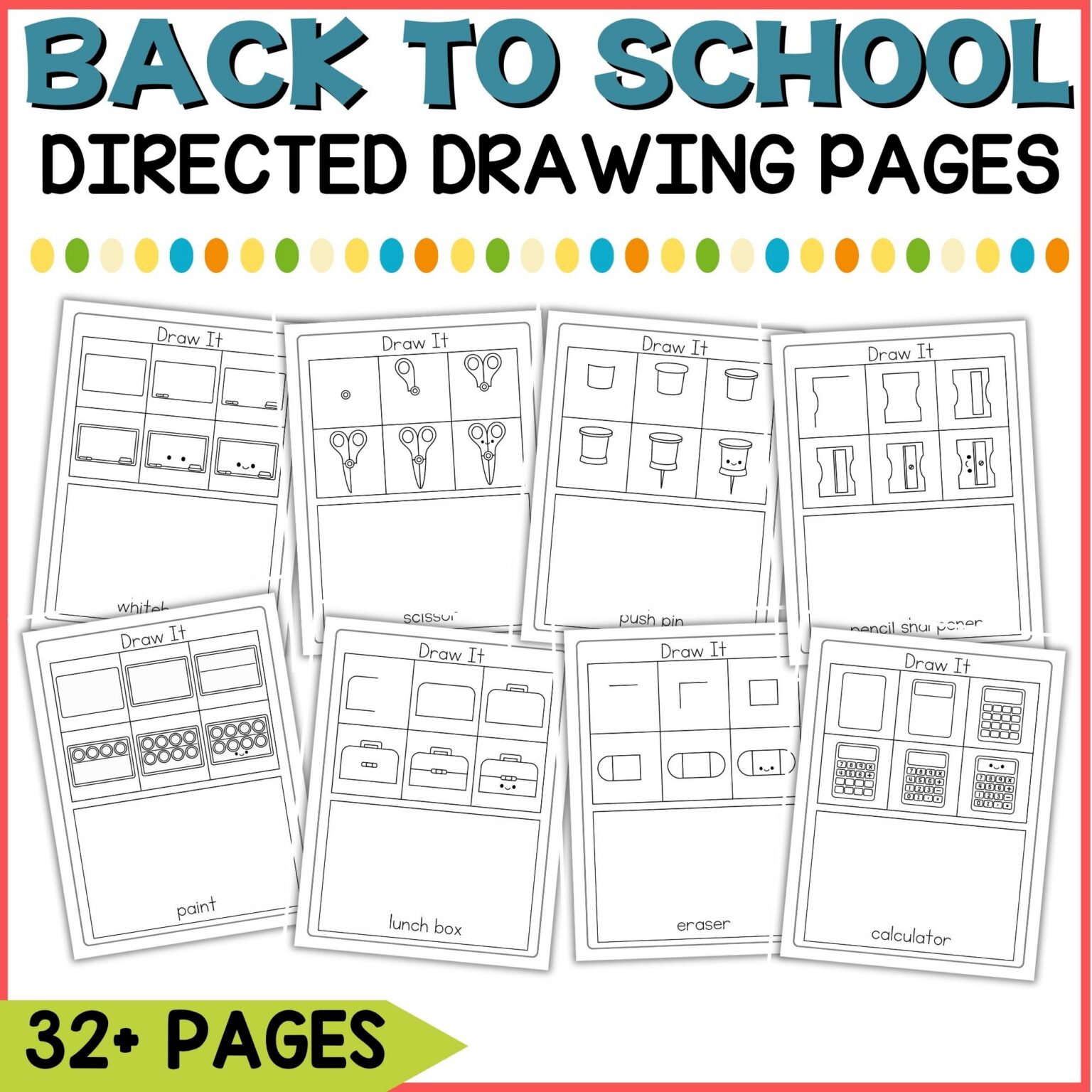 Back to School Directed Drawing – Homeschool Preschool Shop