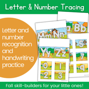Autumn Tracing Cards – Homeschool Preschool Shop