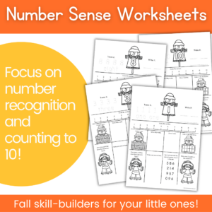 Scarecrow Number Sense Worksheets – Homeschool Preschool Shop