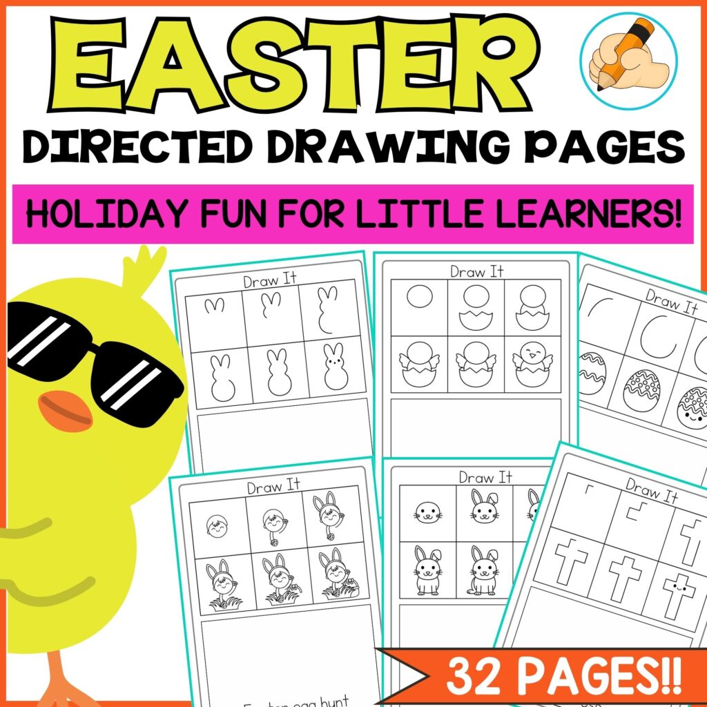 Easter Directed Drawing Worksheets – Homeschool Preschool Shop