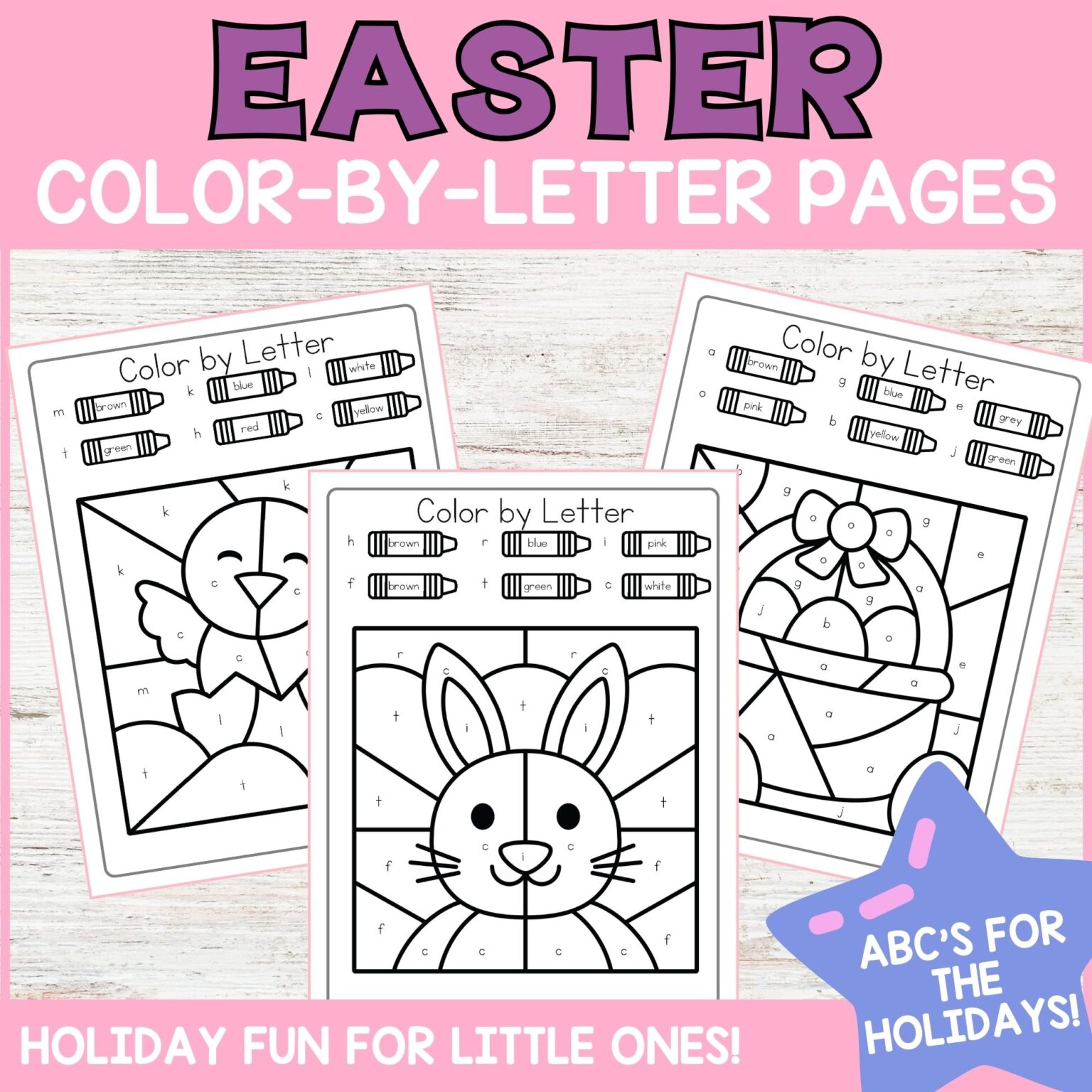 Easter Color by Letter Printable – Homeschool Preschool Shop