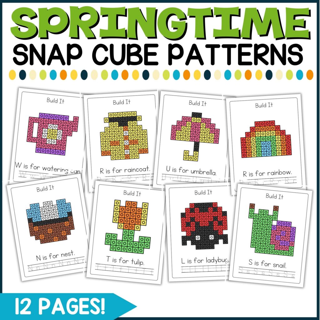 Spring Snap Cube Mats – Homeschool Preschool Shop