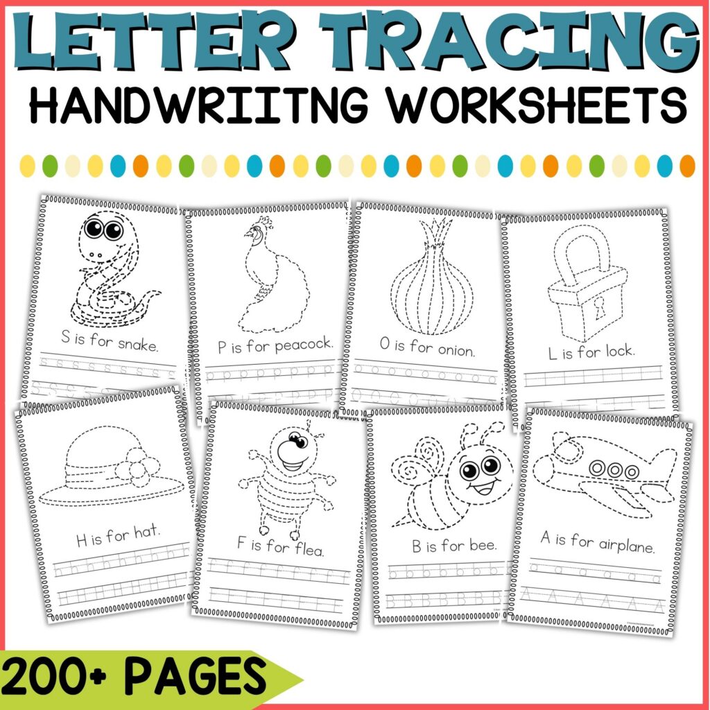 Letter Tracing Worksheets Trip – Homeschool Preschool Shop