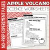 Apple Volcano Science Worksheets – Homeschool Preschool Shop