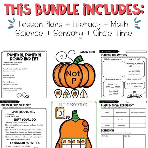 Week-Long Pumpkin Lesson Plan – Homeschool Preschool Shop