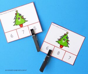 Christmas Count and Clip Cards – Homeschool Preschool Shop