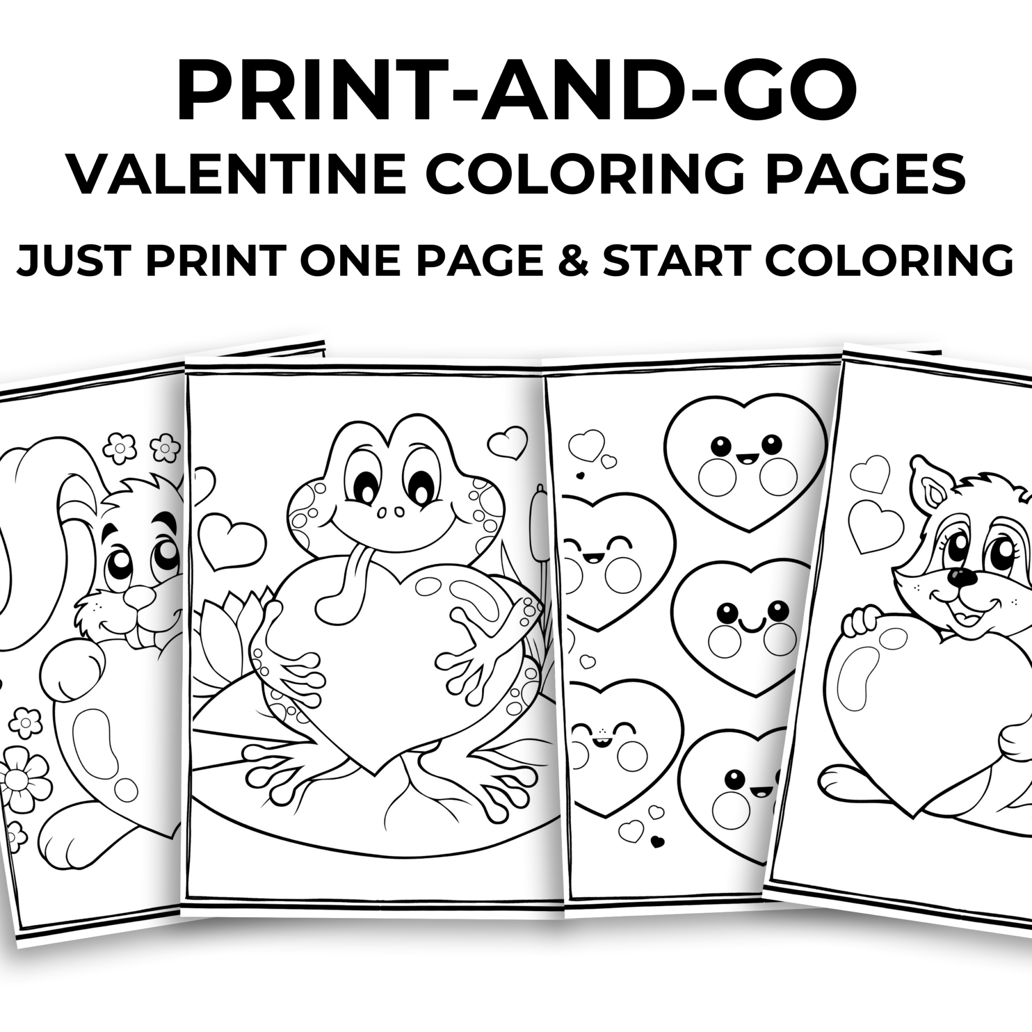Valentine Coloring Pages for Preschool – Homeschool Preschool Shop