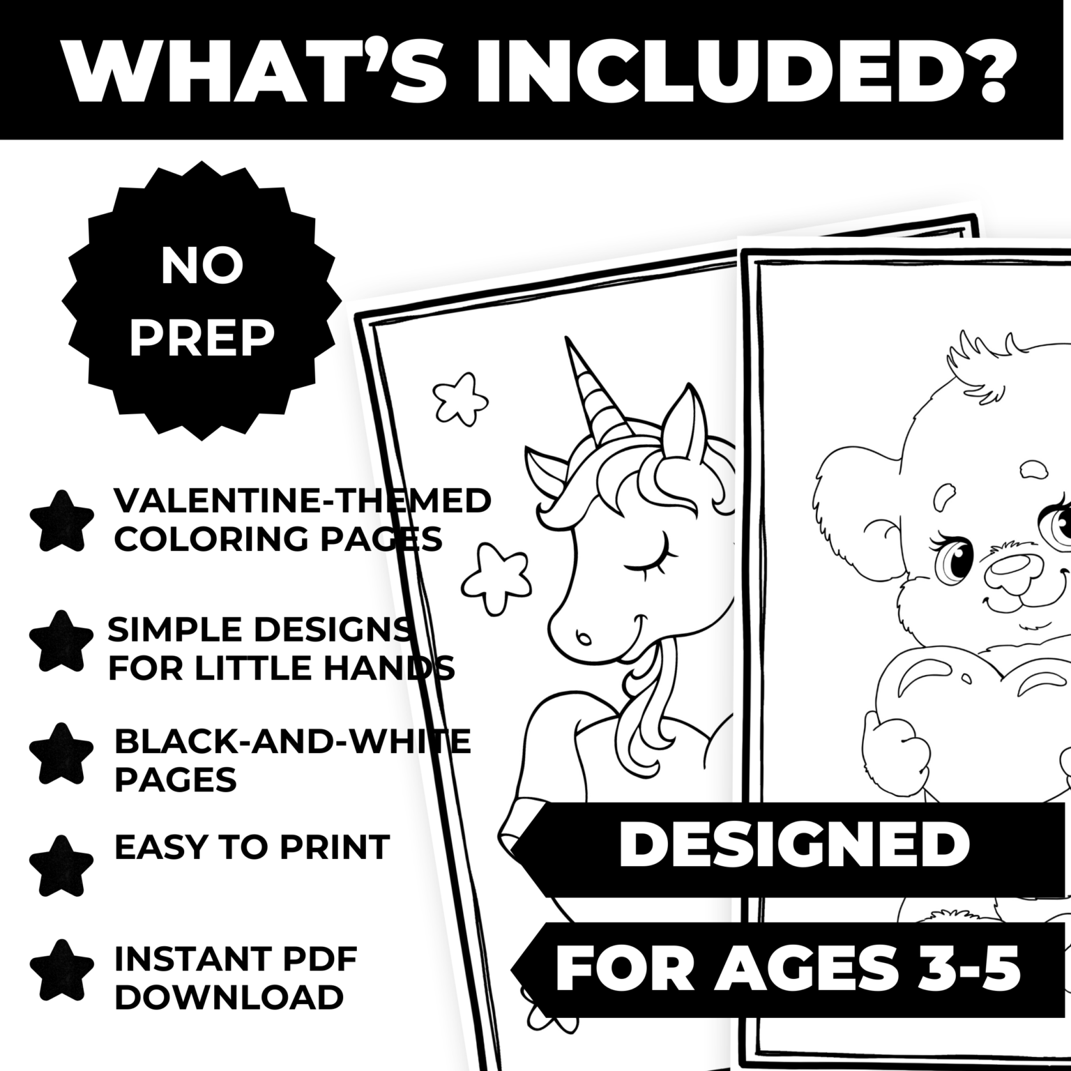 Valentine Coloring Pages for Preschool – Homeschool Preschool Shop